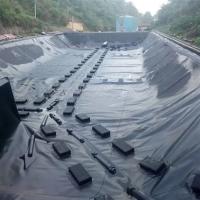 China 0.5mm LDPE LLDPE HDPE Double Smooth Geomembrane for Fish Pond Dam Liner for sale