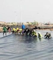 China HDPE Geomembrane 1.5mm Thickness Double Texture for Fish Farming Tank Liner for sale