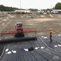 China HDPE Geomembrane 1mm Pond Liner 50m-100m Length UV Resistant Waterproof for sale