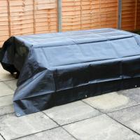 China Customized Laminated PE Tarpaulin Fabric Sheet 50-300gsm Waterproof All Weather Tarp for sale