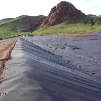 China Black Glossy HDPE Geomembrane 1.5mm 2.0mm Impermeable Liner for Dam Pond Landfill for sale