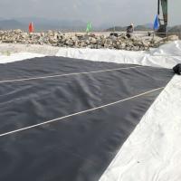 China Black Glossy HDPE Geomembrane 1.5mm 2.0mm Impermeable Liner for Dam Pond Landfill for sale
