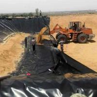 China HDPE Geomembrane 0.5mm Double Smooth Surface Corrosion Resistant for Fish Shrimp Pond Liner for sale