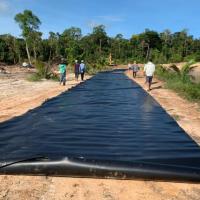 China 2mm HDPE Geomembrane Waterproof Membrane Pond Liner for Aquaculture and Landfill for sale