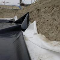 China 1.5mm HDPE Geomembrane Liner for Landfill Mining Pond Waterproofing for sale