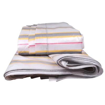 China Woven PE Tarpaulin 100% Waterproof Cargo Cover Custom Color 50-300 GSM for Truck Boat for sale