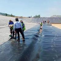 China 500 Microns HDPE Geomembrane Fish Pond Liner for Waterproofing and Seepage Control for sale