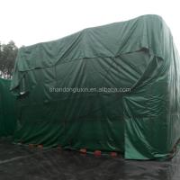 China Plaid PE Custom Tarps Waterproof Truck Cover HDPE Woven 500D-1500D 50-300gsm for sale