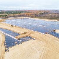 China HDPE Geomembrane Pond Liner 0.75mm to 3mm for Aquaculture Fish Farm Shrimp Pond for sale