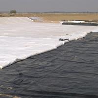 China 1mm HDPE Textured Geomembrane Fish Pond Liner White Double Sided for Agricultural Ponds for sale