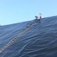 China 1.0mm HDPE Geomembrane Pond Liner Waterproof Plastic 50-200m Length for Aquaculture for sale