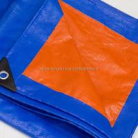 China 180gsm Orange White Waterproof HDPE Tarpaulin for Camp Tent Durable Outdoor Cover for sale