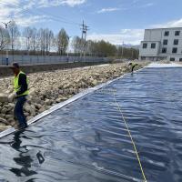 China HDPE Geomembrane Pond Liner 0.5 mm 1.5 mm for Mining Landfill Water Containment for sale