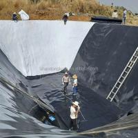 China Black HDPE Smooth Geomembrane 1.5mm Tear Resistant for Fish Pond Waterproof Liner for sale