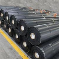 China Black HDPE Smooth Geomembrane 0.2mm-2.8mm Thickness for Fish Pond Waterproofing for sale