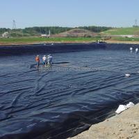 China HDPE Black Geomembrane for Fish Ponds 0.75mm to 3mm ASTM GRI-GM13 Standard for sale