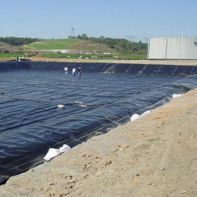 China HDPE Geomembrane 1mm 2mm Tear Resistant Acid Alkali Resistant Fish Pond Lining for sale