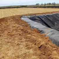 China HDPE Geomembrane 1mm 2mm Tear Resistant Acid Alkali Resistant Fish Pond Lining for sale