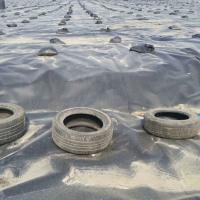 China HDPE Geomembrane 0.75mm-3mm for Landfill Sewage Treatment Fish Pond Liner for sale