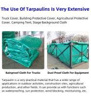 China Waterproof PE Tarpaulin 700D-1500D Yarn Count 60-250gsm for Durable Outdoor Covering for sale