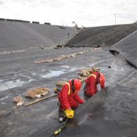 China HDPE Geomembrane 1.0mm 1.5mm for Pond Lining Landfill Lake Dam Anti-Seepage for sale