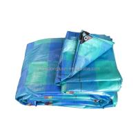 China HDPE 120gsm Blue PE Canvas Tarpaulin Waterproof Outdoor Cover for Garden Awning Canopy for sale