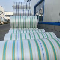 China Customized Color PE Woven Tarpaulin Fabric Waterproof Heavy Duty 500D 8x8 100-200gsm for sale