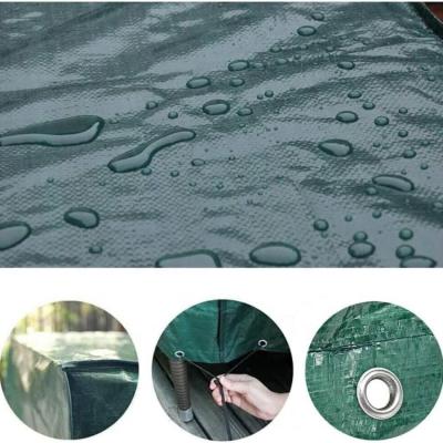 China 500D-1500D Heavy Duty Poly Tarpaulin Waterproof HDPE Woven Tear Resistant 50-300gsm for sale