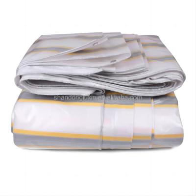 China PE Tarpaulin 200Dx300D Yarn Count 6x6 to 16x16 Density Waterproof Outdoor Cover for sale