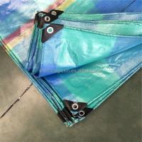 China High Surface Hardness 220gsm Striped PE Tarpaulin Waterproof Rainproof Sun Proof Heavy Duty 3x4m for sale