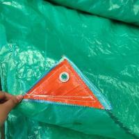 China 500D Yarn Count Green PE Tarpaulin Waterproof Sun Resistant 3x4m for Outdoor Activities for sale