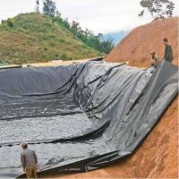 China HDPE Geomembrane 0.75-3mm Thickness 50-200m Length for Agricultural Pond Liner for sale