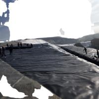 China HDPE Geomembrane Liner 1.0mm for Pond Waterproof UV Resistant Puncture Proof for sale
