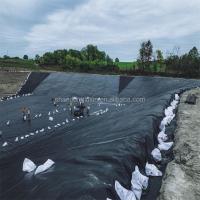 China 1.5mm Black HDPE Geomembrane for Lake Dam Liner Farm Pond Liner Industrial Use for sale