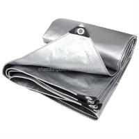 China Waterproof PE Tarpaulin with Eyelets 2-12m Width Abrasion Resistant Outdoor Tent Tarp for sale