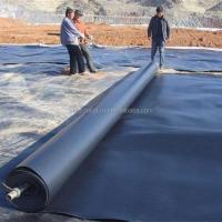 China Black HDPE Geomembrane 1m-8m Width 0.75mm-3mm Thickness for Pond Liner for sale