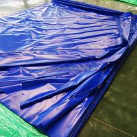 China Outdoor-Umbrella Blue PVC Tarpaulin for Rainproof and Sunlight Blocking Function for sale
