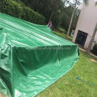 China Plaid Style PVC Coated Tarpaulin Roll 280-960gsm Waterproof Tear Resistant Anti UV for sale