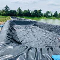 China Large 1mm HDPE Geomembrane Pond Liner for Aquafarm Double Smooth/Double Texture Surface for sale