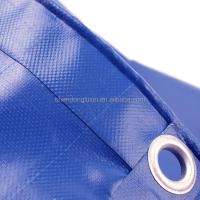 China Blue PVC Tarpaulin Waterproof Heavy Duty 0.8mm-1.50mm Thickness for Outdoor Cover for sale