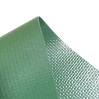 China Green PVC Tarpaulin Woven Fabric 300gsm 1400gsm Waterproof Sun Resistant for Truck Cover for sale