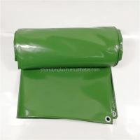 China Heavy Duty PVC Coated Polyester Tarpaulin 500gsm Waterproof Truck Tent Cover for sale