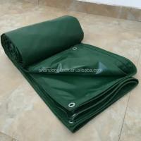 China Transparent PVC Coated Tarpaulin Heavy Duty Waterproof 500gsm 0.45mm for sale
