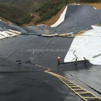 China ASTM GRI-GM13 HDPE Geomembrane Sheet 0.75mm-3mm for Aquaculture Pond Liner 1m-8m Width for sale