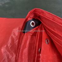 China UV Resistant Polyethylene Tarpaulin 4x5m Heavy Duty Waterproof Cover for Outdoor Protection Red for sale