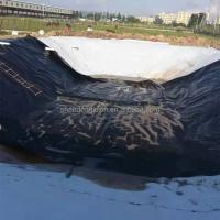 China HDPE Smooth Geomembrane 1mm-2mm Fish Pond Liner 50-200m Length for Landfill for sale