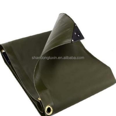 China Wind Proof PVC Coated Tarpaulin 600 gsm Heavy Duty Truck Cover Tent Canopy for sale