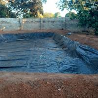 China HDPE EVA Geomembrane for Roof Waterproofing 0.5mm 1mm 2mm Black for sale