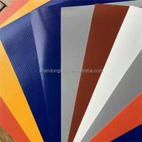 China Heavy Duty PVC Tarpaulin Waterproof Truck Cover 500D-1500D 280-960gsm Outdoor for sale