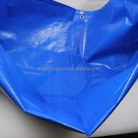 China PE Coated Woven Blue White Plastic Fabric Sheets 100 Percent Waterproof Truck Cover 50-300gsm for sale